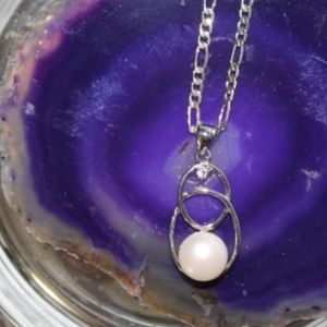 Jewelry | Freshwater Pearl Wcz Accent Fargo Chain Necklace | Poshmark